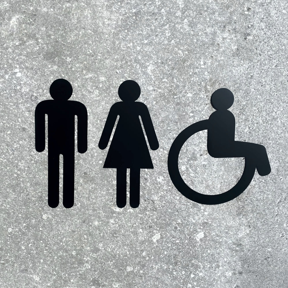 Bathroom symbols Rest Room Signage (with Accessible Symbol)