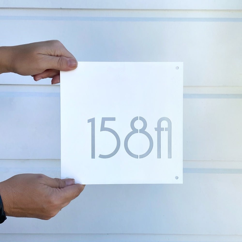 small square house number sign nz | choose your steel type