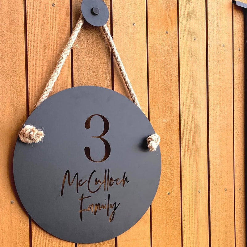 Personalised Sign NZ | Custom round sign | Wedding Name Sign ...