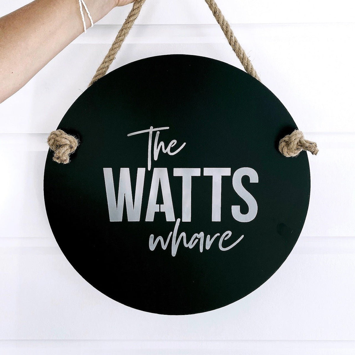 Personalised Sign NZ | Custom round sign | Wedding Name Sign