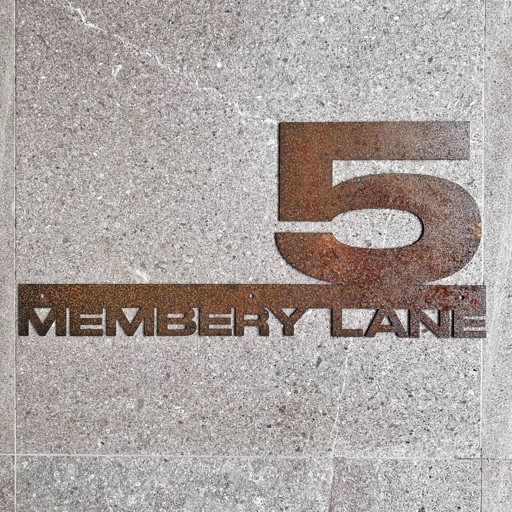 Personalised Floating number & street name sign NZ made steel ...