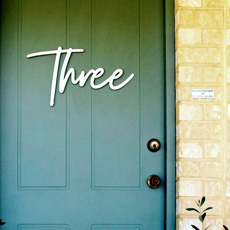 Cursive house number | Decorative Number | Designer Number - LisaSarah ...