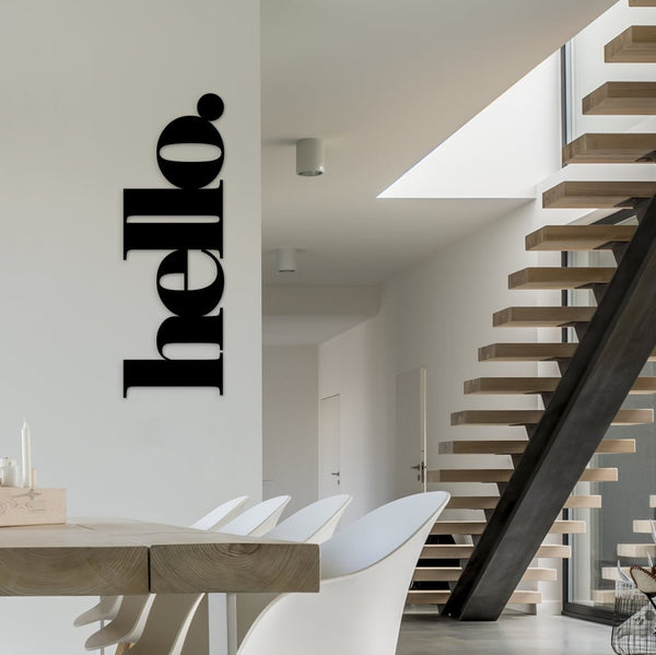 Large Hello Sign in Black | Outdoor Wall Art | LisaSarah