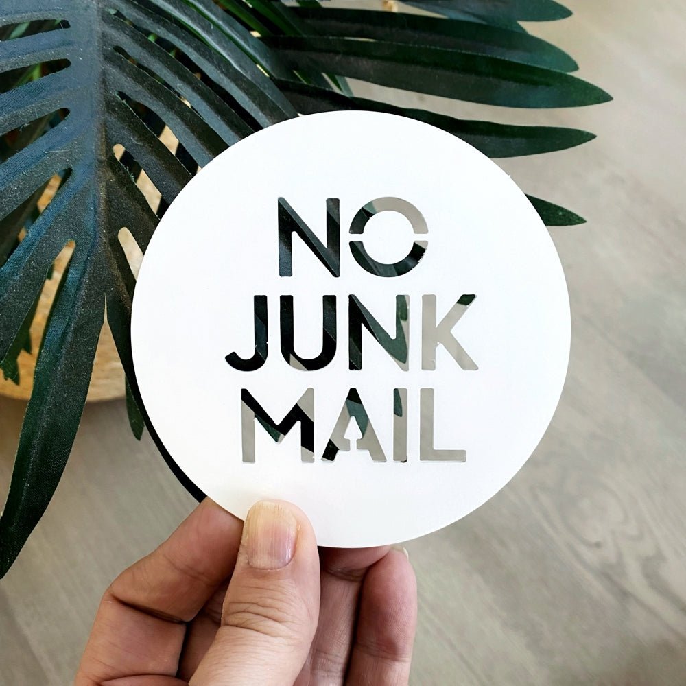 shop no junk mail signs | premium quality | LisaSarah NZ