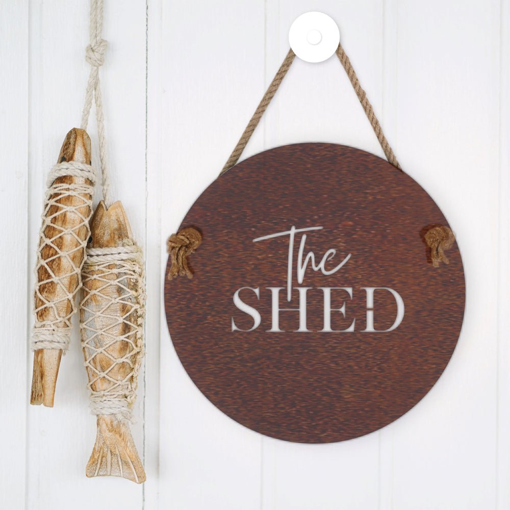the shed wall sign NZ | garden shed wall art | man cave