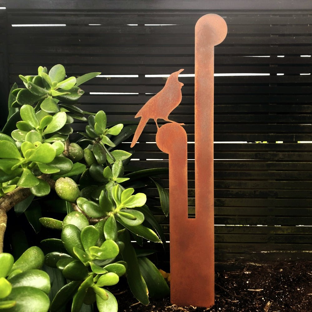 garden art NZ - corten steel sculptures, stakes, outdoor art